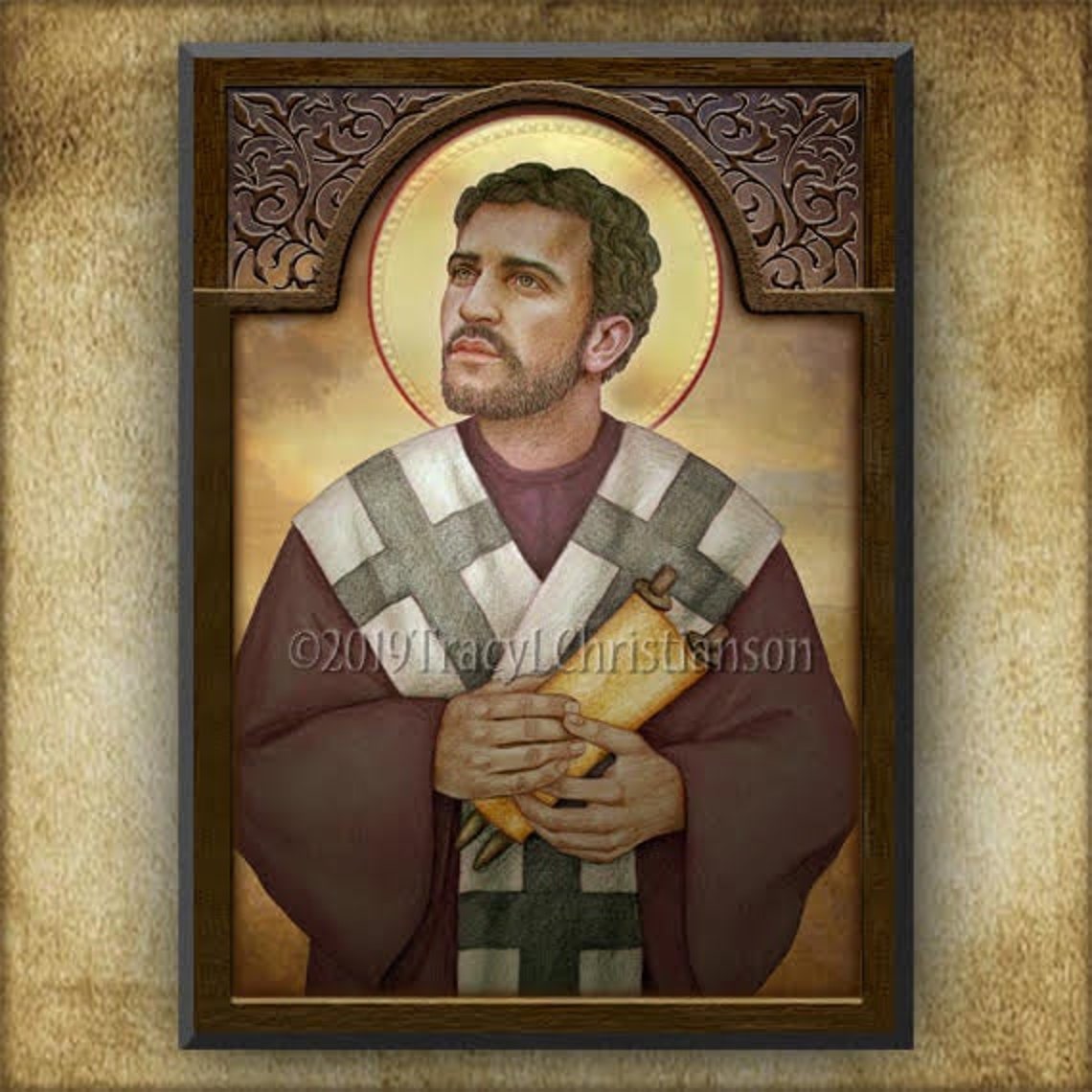 St. Titus Wood Icon & Holy Card GIFT SET for Confirmation, Graduation ...
