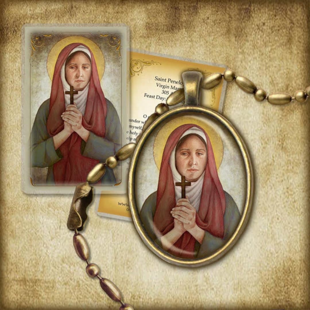 St. Penelope Pendant and Holy Card GIFT SET - Etsy