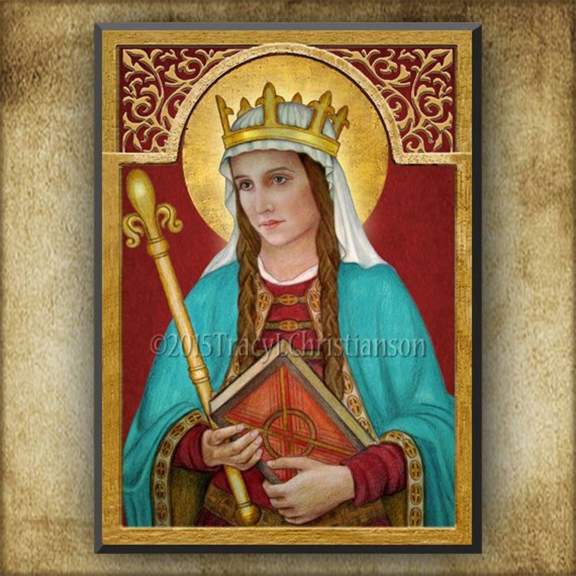 St. Margaret of Scotland Wood Plaque & Holy Card GIFT SET | Etsy