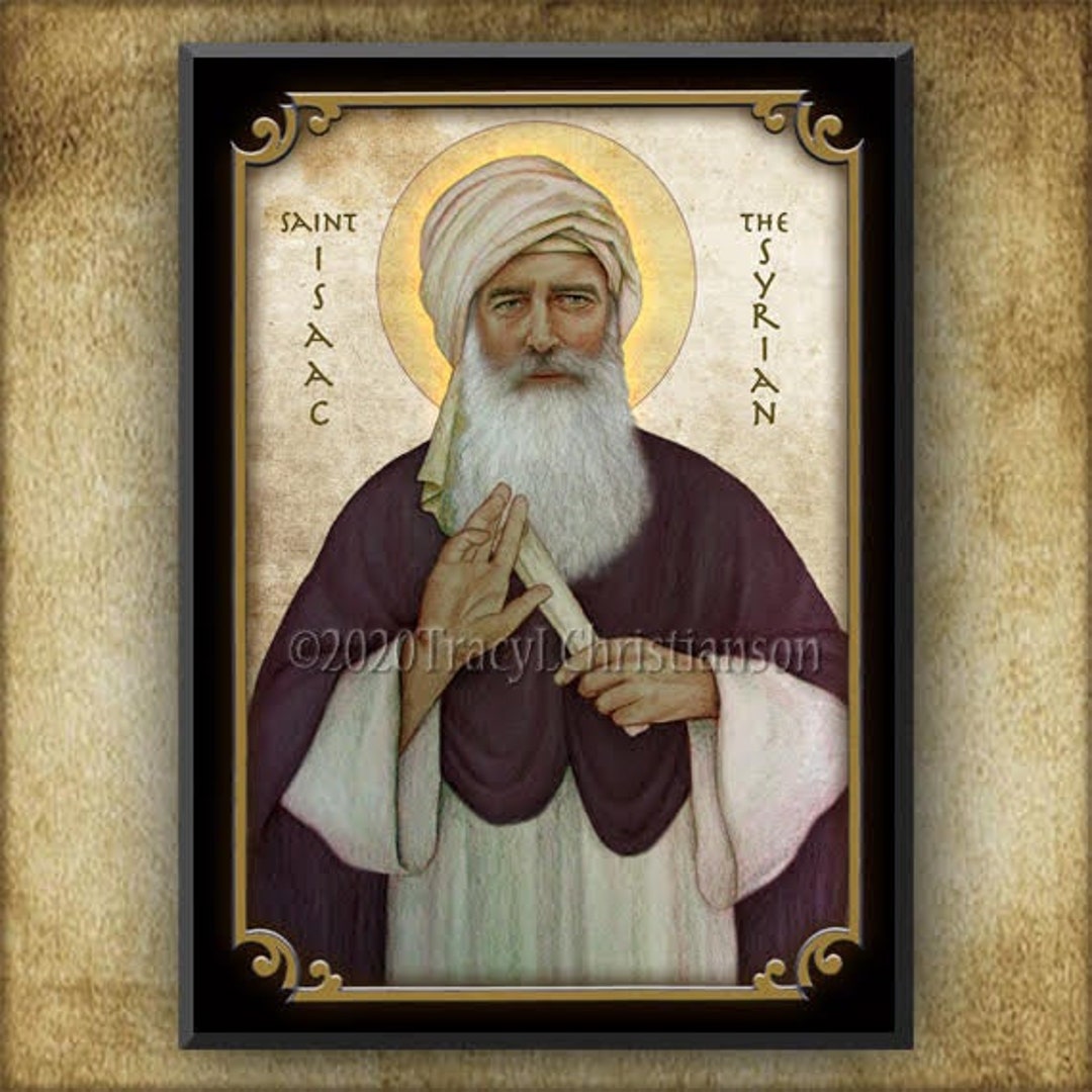 St. Isaac the Syrian Wood Plaque & Holy Card GIFT SET, Catholic Patron ...