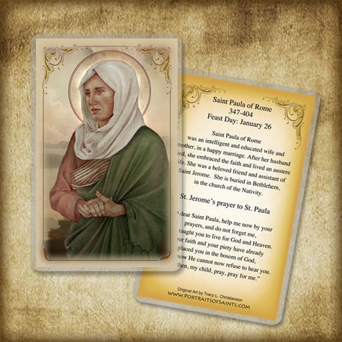 St. Paula of Rome Holy Card, Saint Prayer Card - Etsy