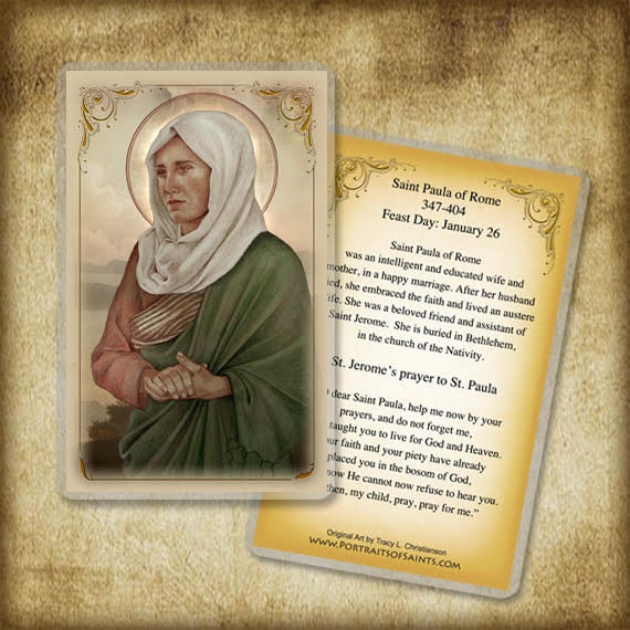 St. Paula of Rome Holy Card Saint Prayer Card | Etsy