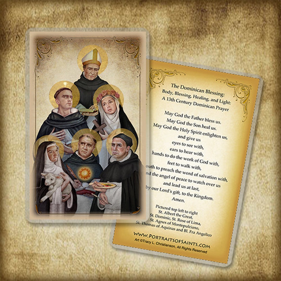Dominican Saints Holy Card, Catholic Prayer Card - Etsy