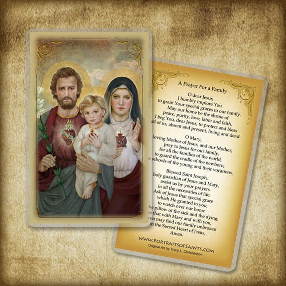 Holy Family (G) Holy Card, Catholic Prayer Card - Etsy