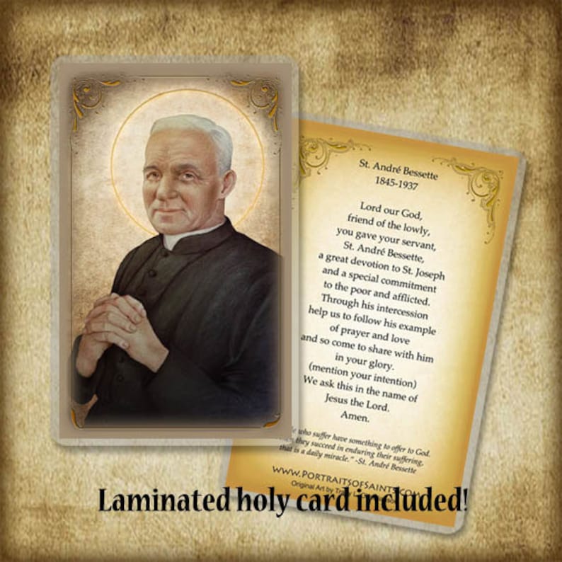 St. Andre Bessette Wood Icon & Holy Card GIFT SET, Catholic Art - Etsy