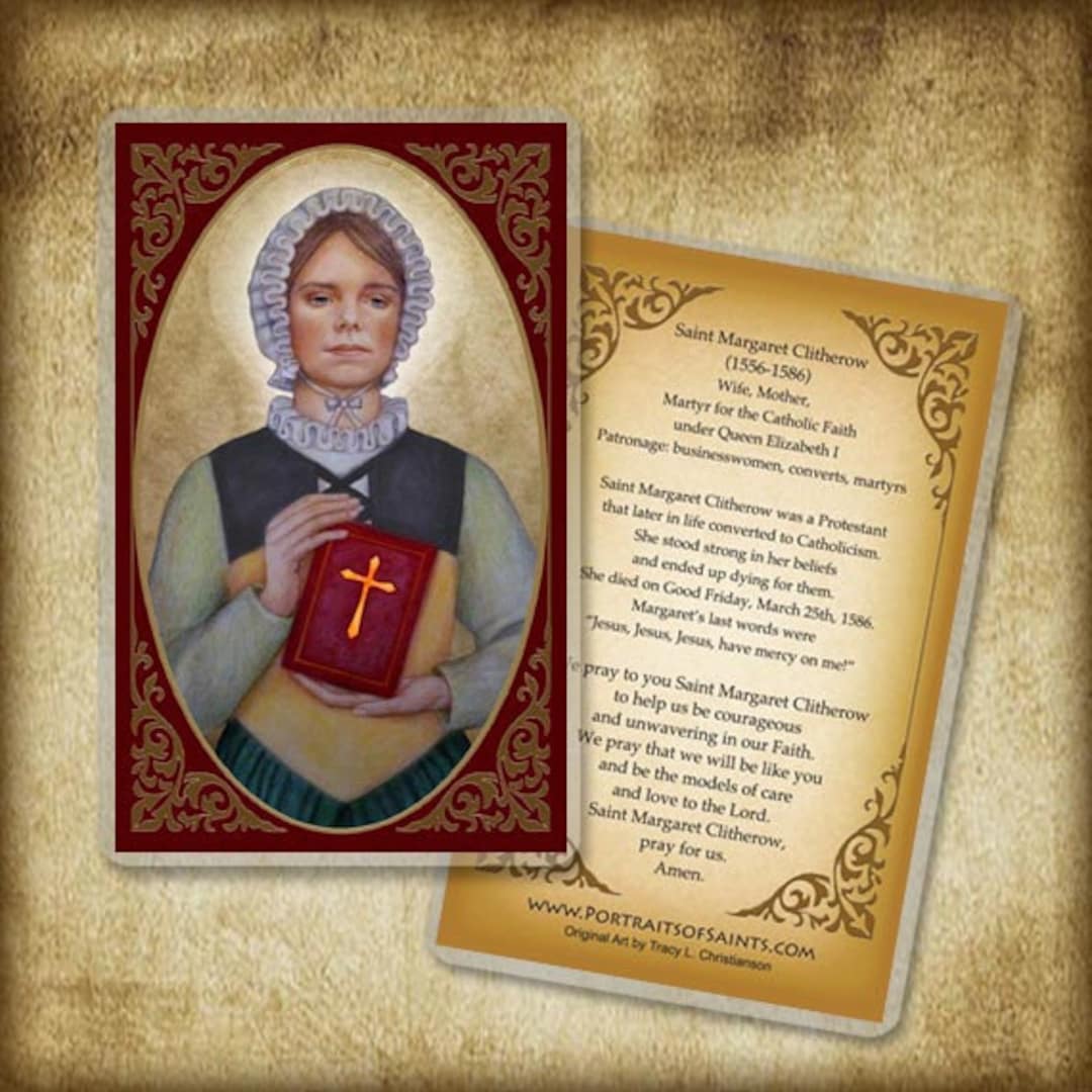 St. Margaret Clitherow Holy Card, English Reformation Martyr - Etsy