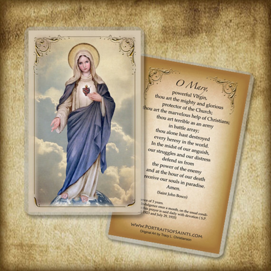 Immaculate Heart full-length Holy Card/prayer Card - Etsy
