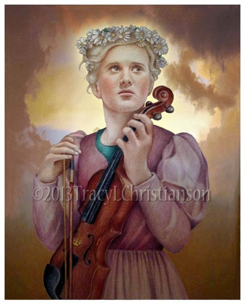 St. Cecilia Fine Art Print Catholic Patron Saint of Musicians - Etsy