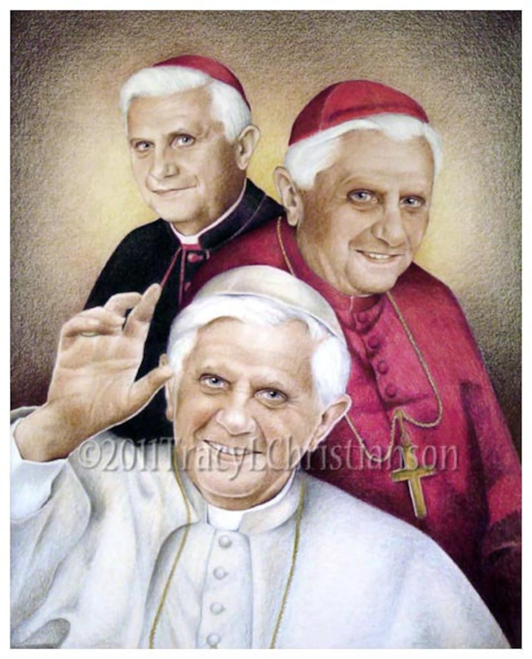 Pope Benedict XVI Art Print, Catholic - Etsy
