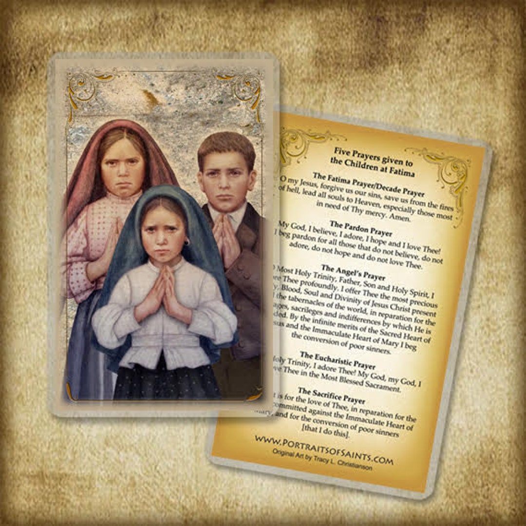 Fatima Children Holy Card/prayer Card - Etsy