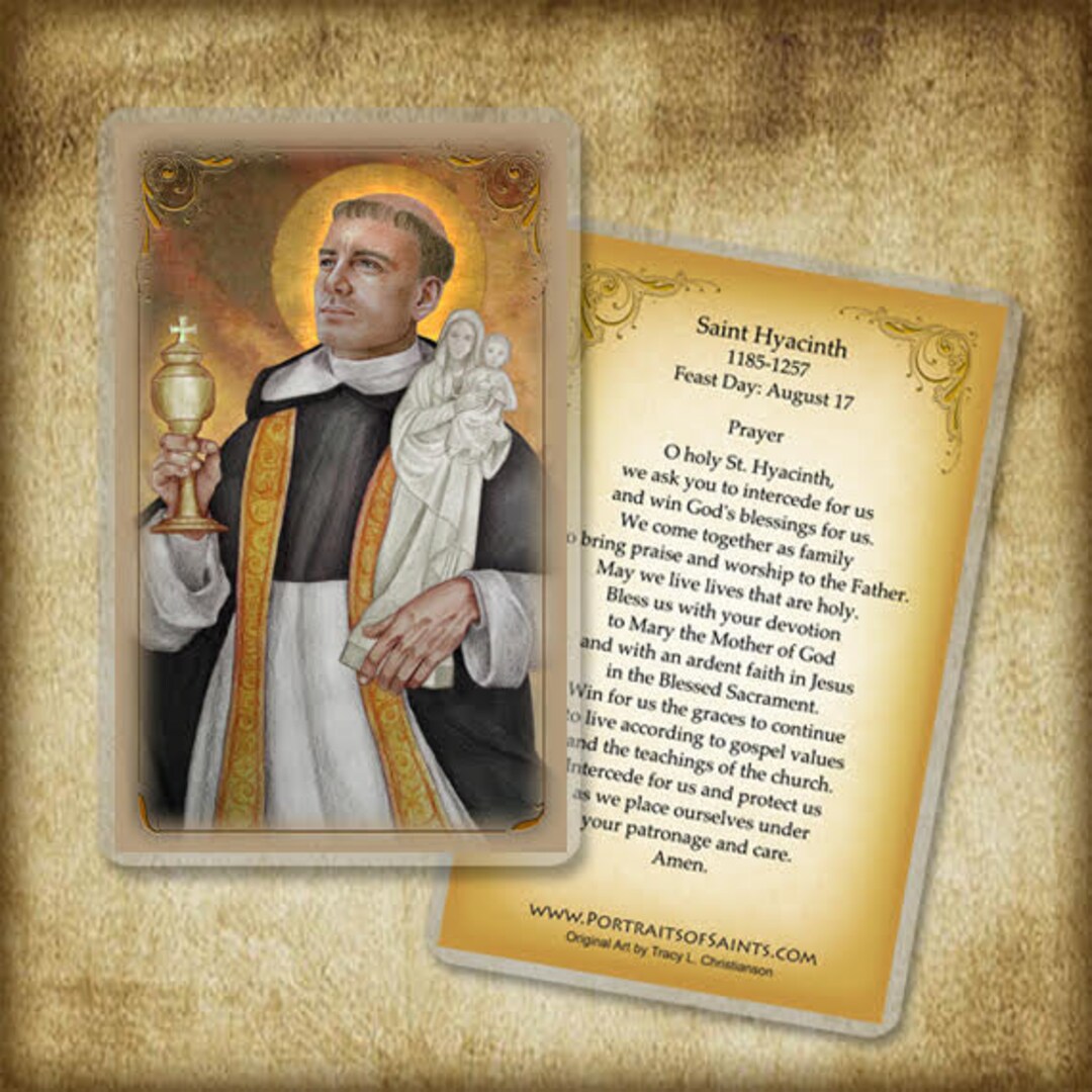 St. Hyacinth Holy Card, Saint Prayer Card - Etsy