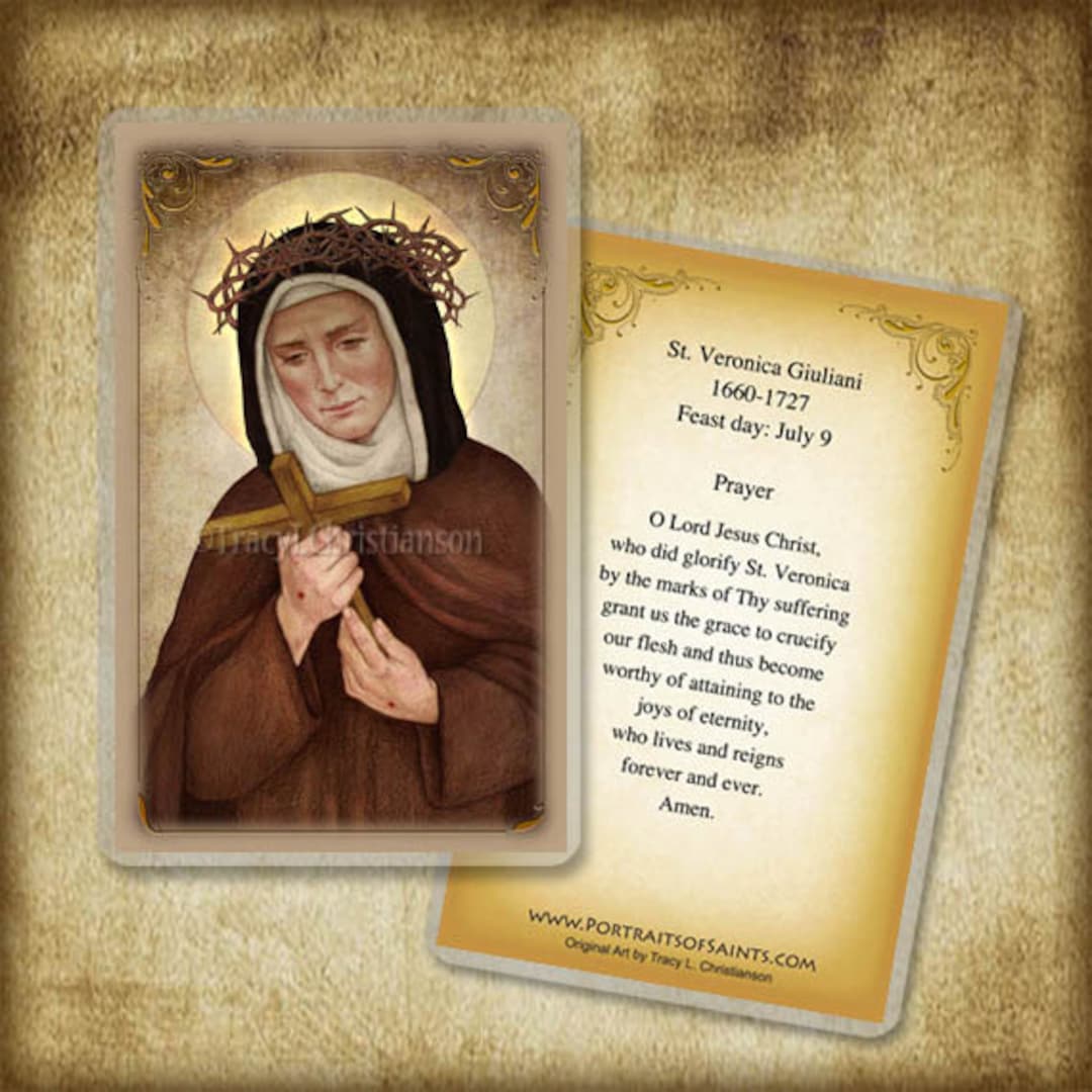St. Veronica Giuliani Holy Card - Etsy