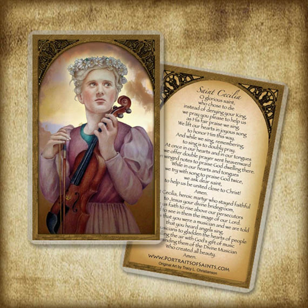 St. Cecilia Prayer Card, Patron of Musicians - Etsy