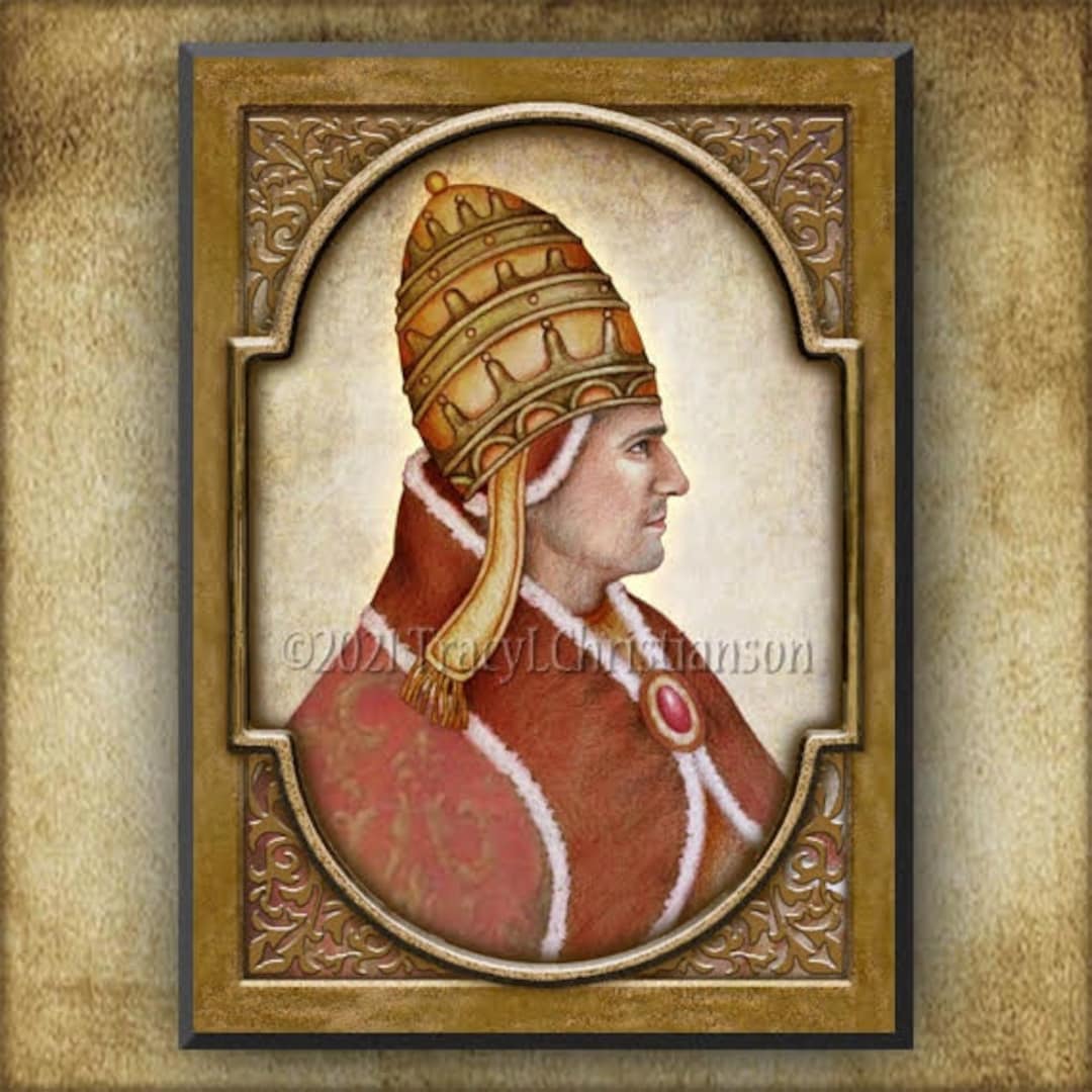 Pope Urban V Wood Icon/plaque & Holy Card GIFT SET Catholic Pope - Etsy