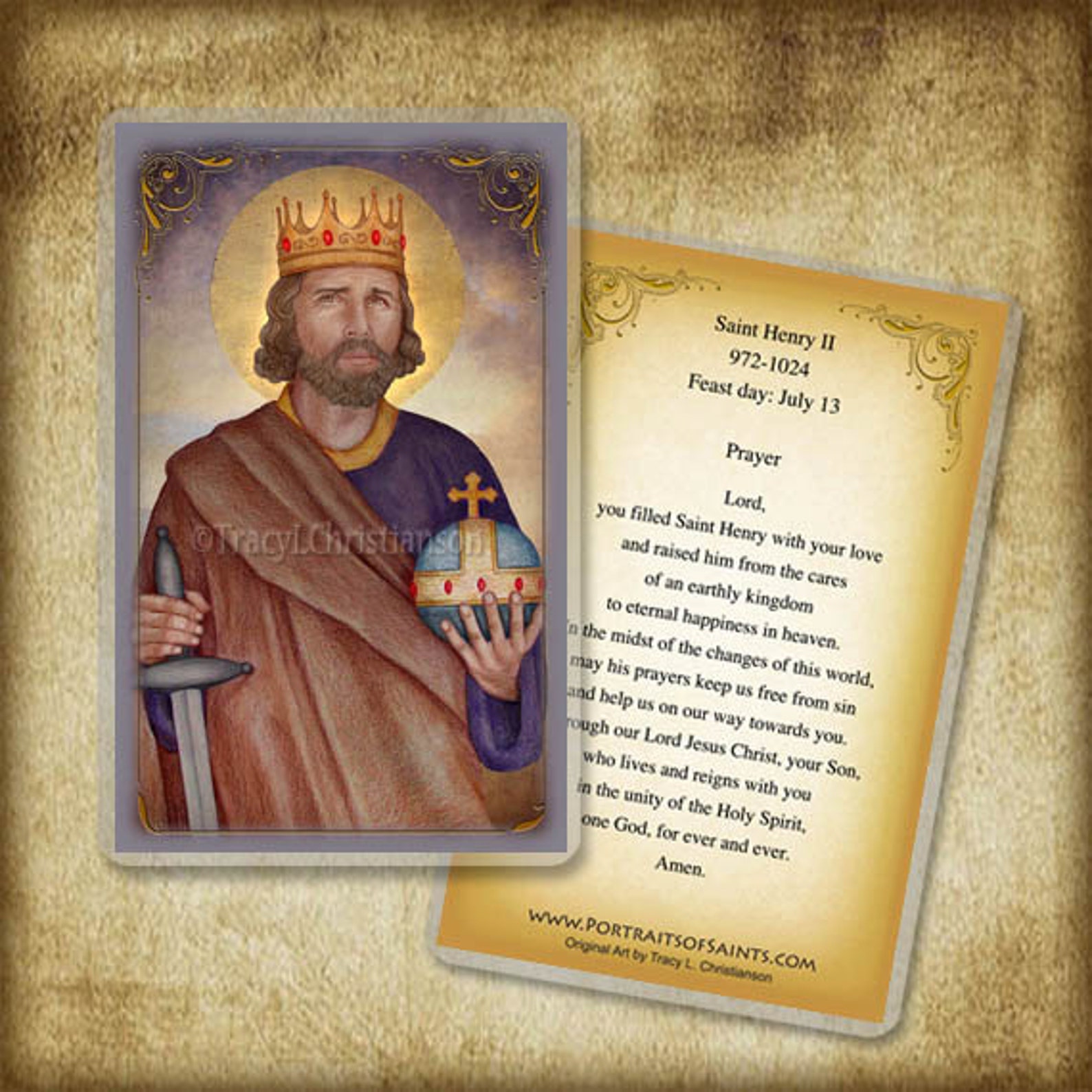 St. Henry II, King of France, Holy Card - Etsy