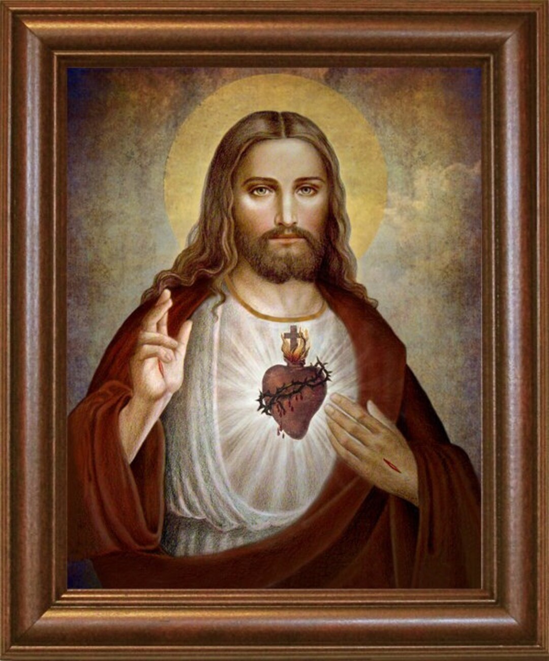 Sacred Heart of Jesus (B) Framed Art - Etsy