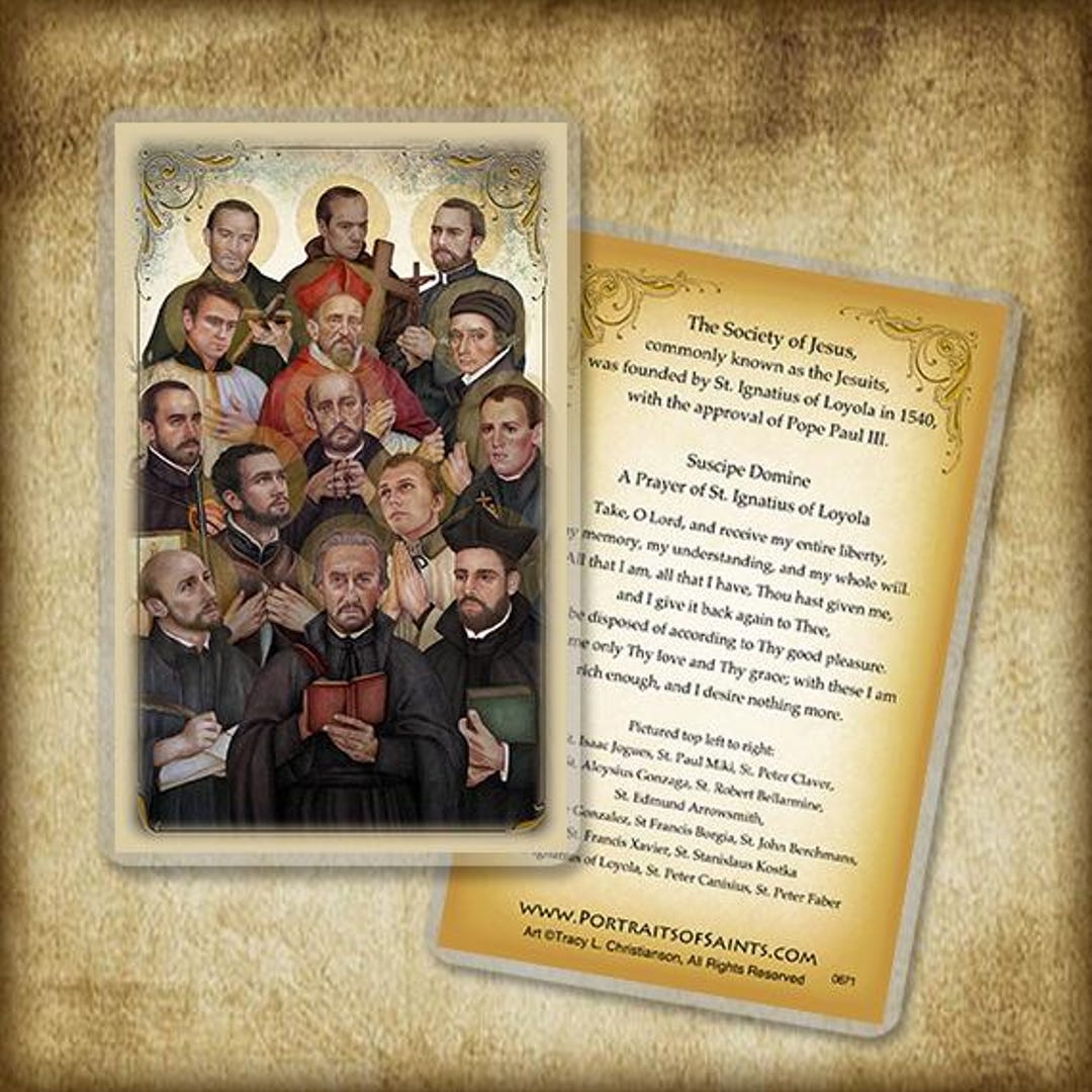 Jesuit Saints Holy Card/prayer Card, Jesuits Patron Saints - Etsy