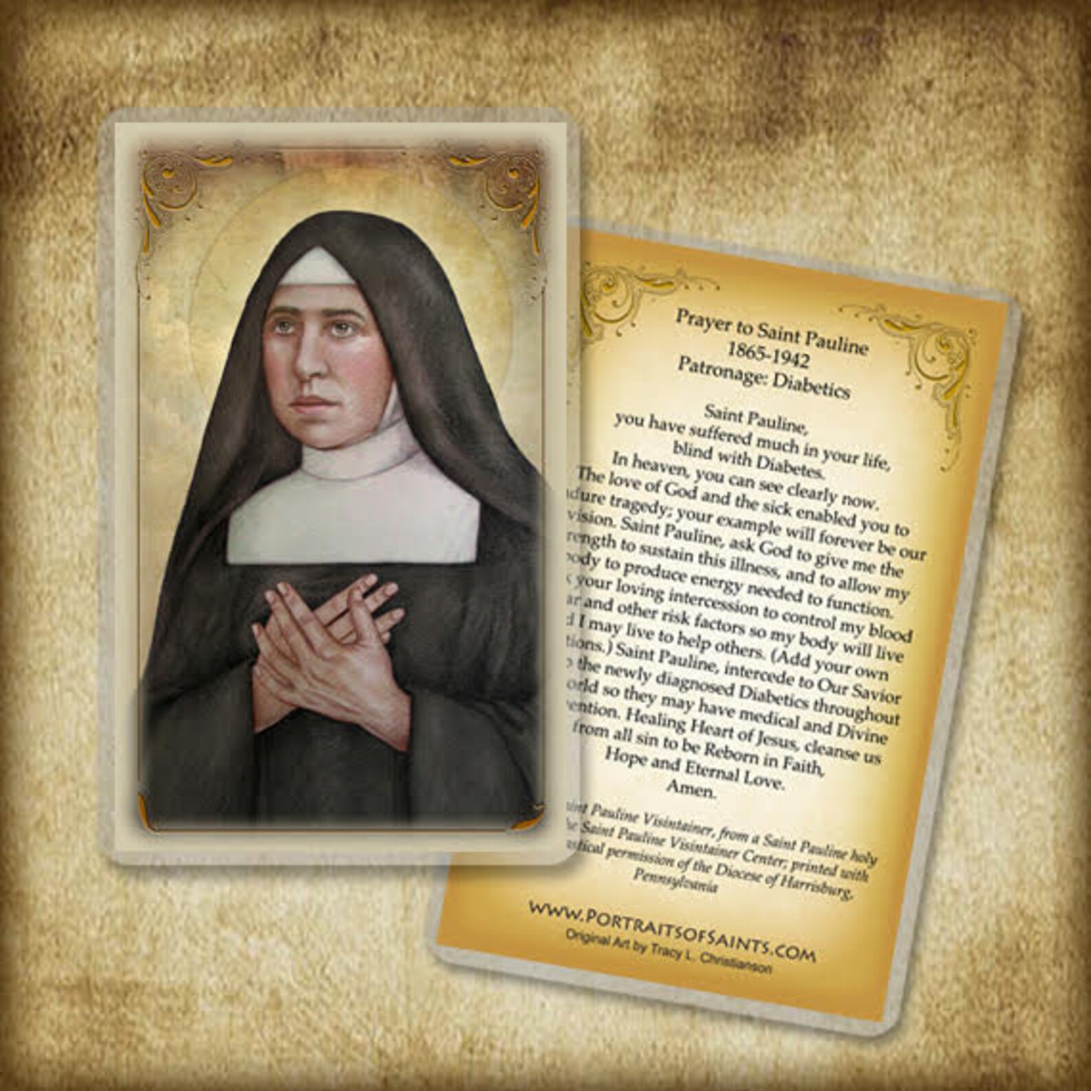 St. Pauline of the Agonizing Heart of Jesus Holy Card - Etsy