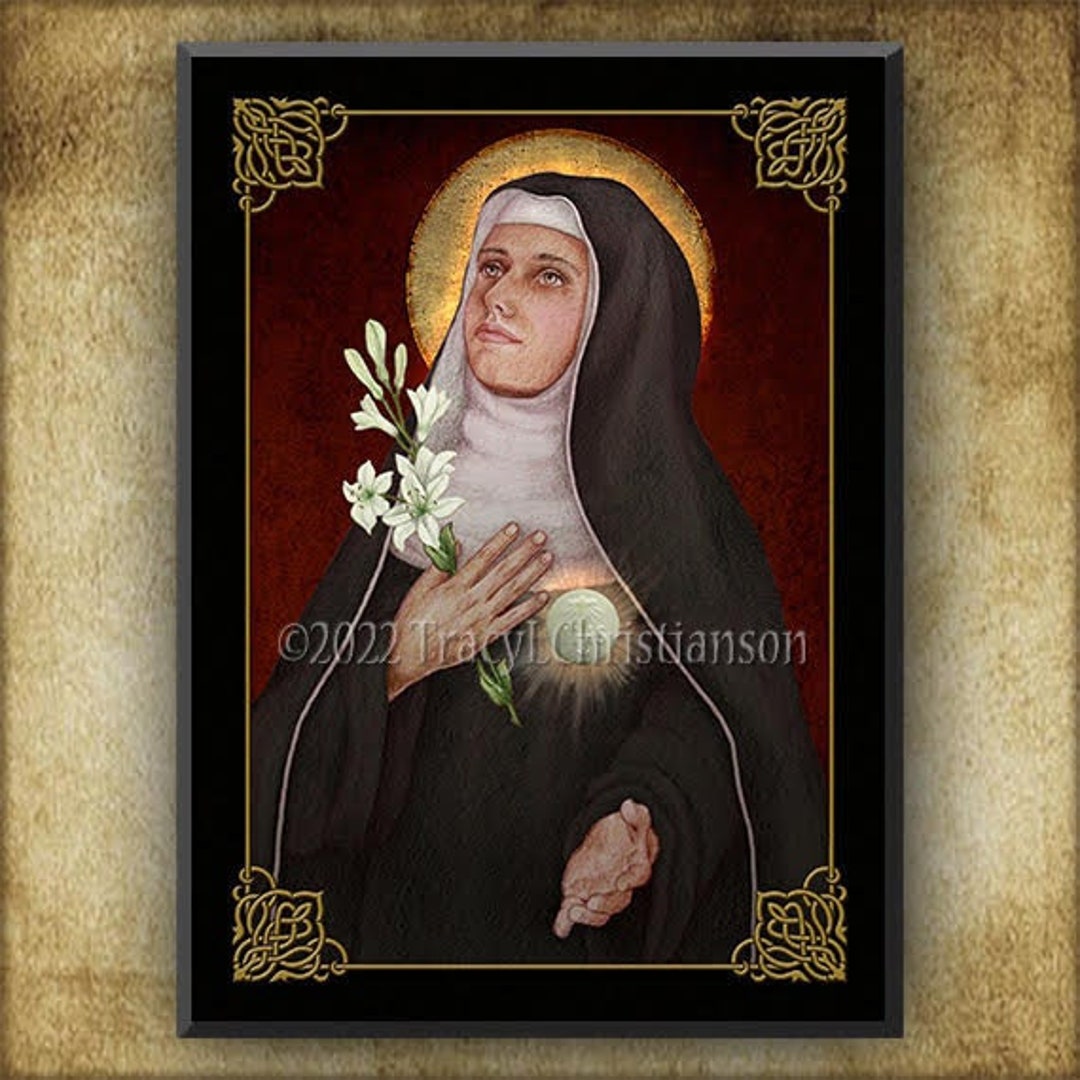 St. Juliana Falconieri Wood Icon/plaque & Holy Card GIFT SET - Etsy