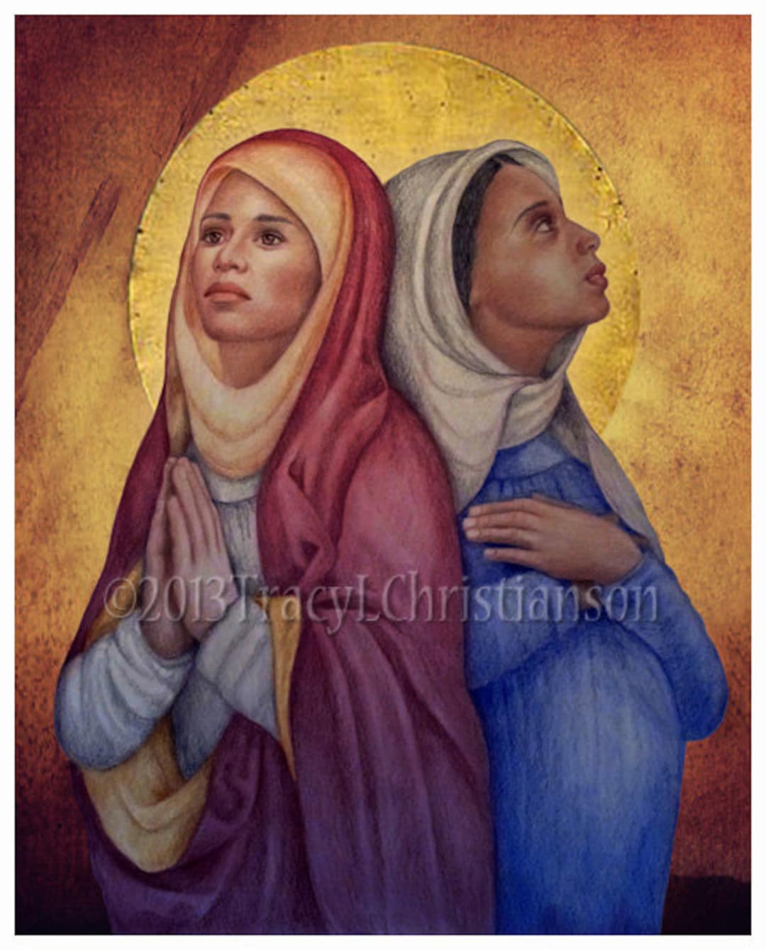 Sts. Perpetua and Felicity, Fine Art Print, Catholic Patron Saints of ...