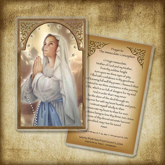 Immaculate Conception Holy Card for First Holy Communion - Etsy