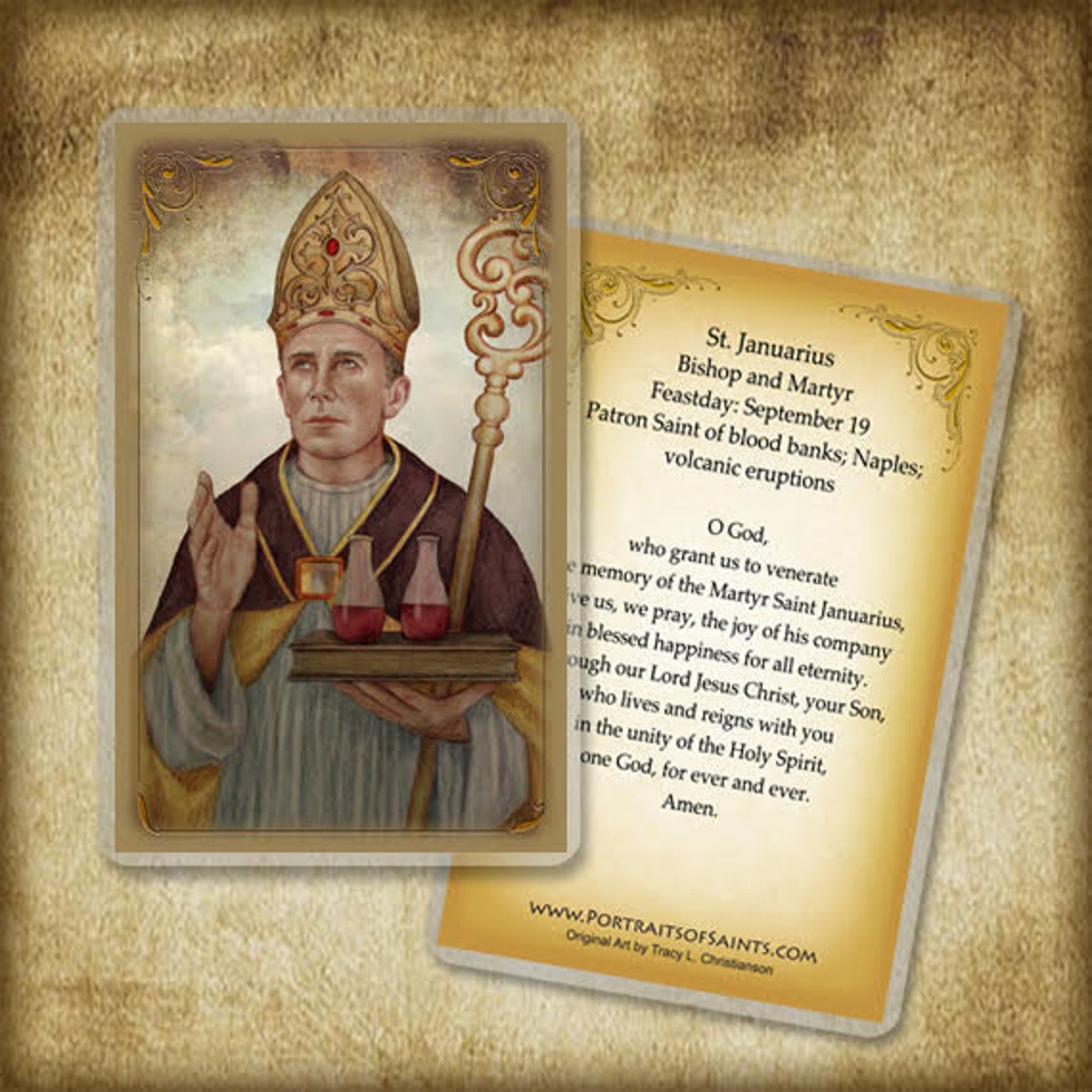St. Januarius Holy Card Catholic Prayer Card | Etsy