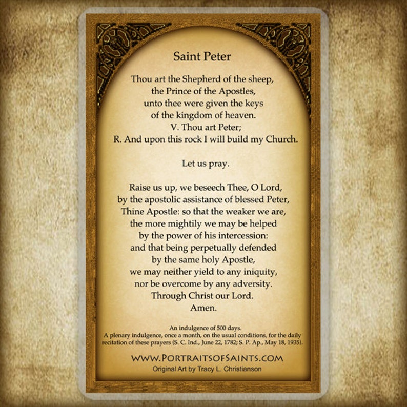 St. Peter the Apostle Holy Card - Etsy Israel