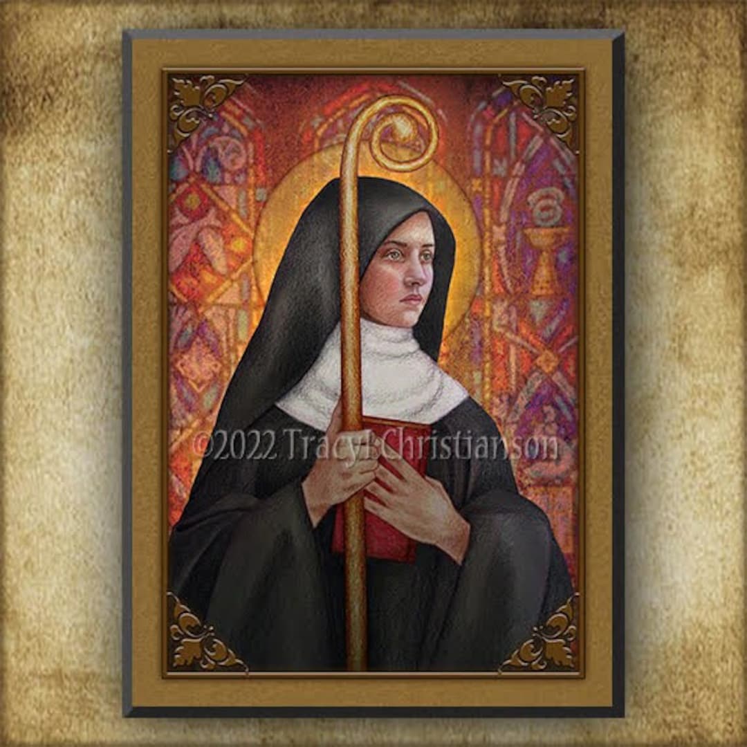 St. Florentina Wood Plaque/wood Icon and Holy Card GIFT SET, Catholic ...