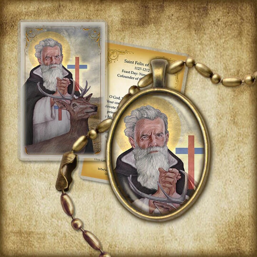 St. Felix of Valois Pendant/keyring and Holy Card GIFT SET - Etsy