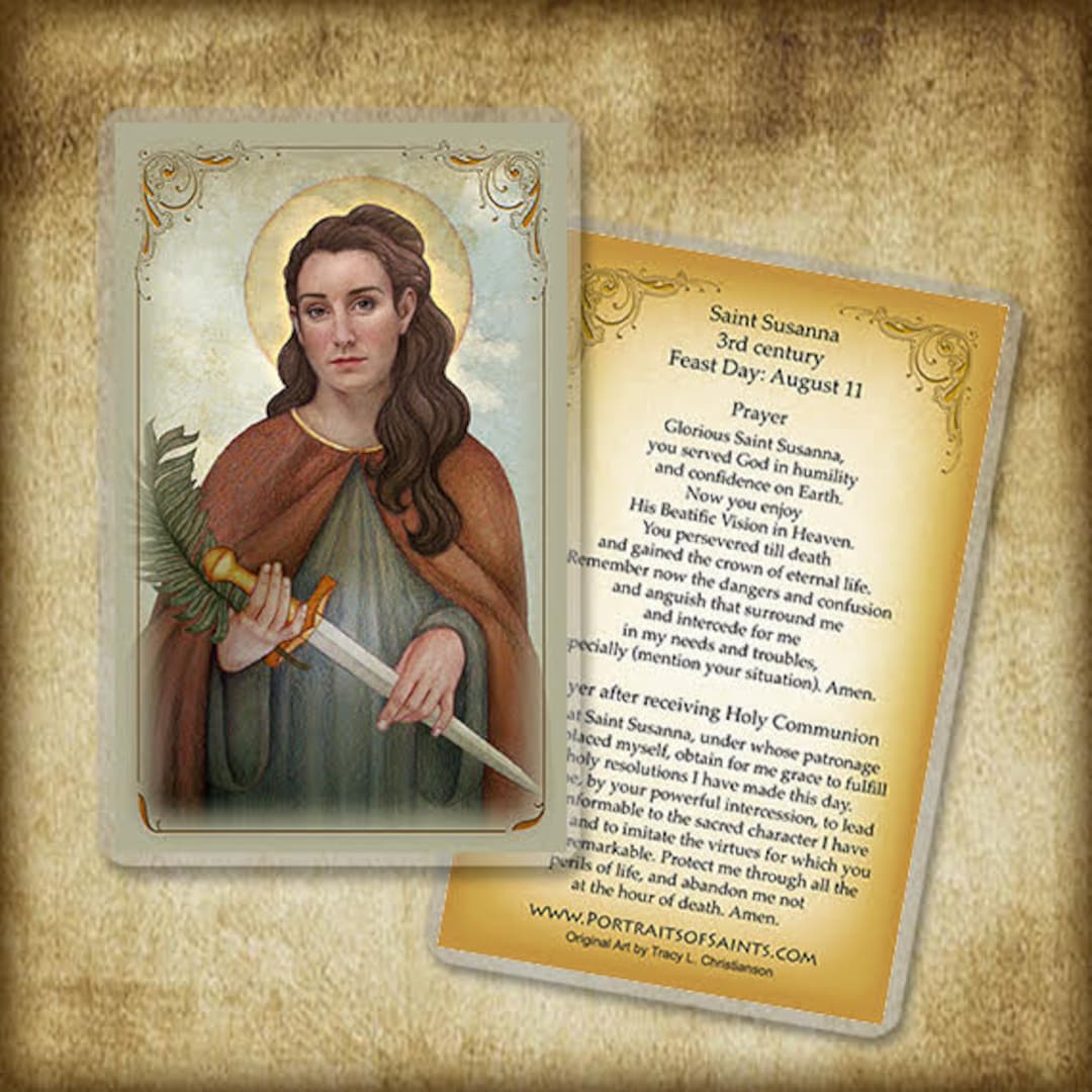 St. Susanna Holy Card/prayer Card - Etsy