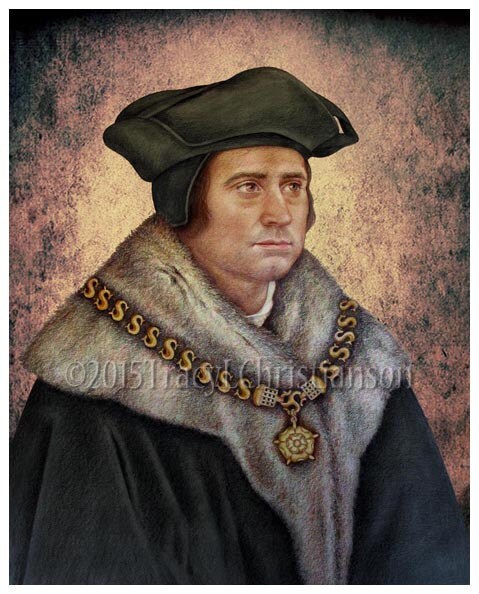 St. Thomas More Catholic Fine Art Print Patron of Lawyers | Etsy