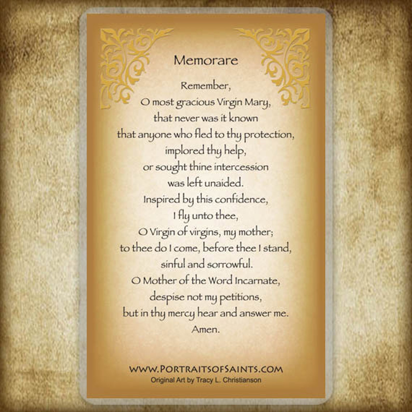 Mary, Mother of God Prayer Card / Memorare Prayer - Etsy
