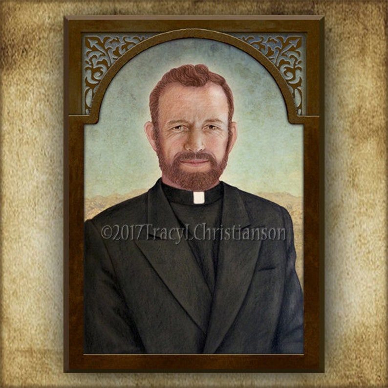 Bl. Father Stanley Rother Wood Icon & Holy Card GIFT SET for ...