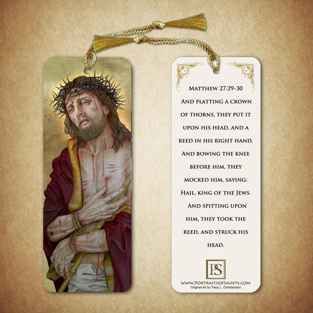 Ecce Homo Bookmark; Matthew 27: 29-30 - Etsy