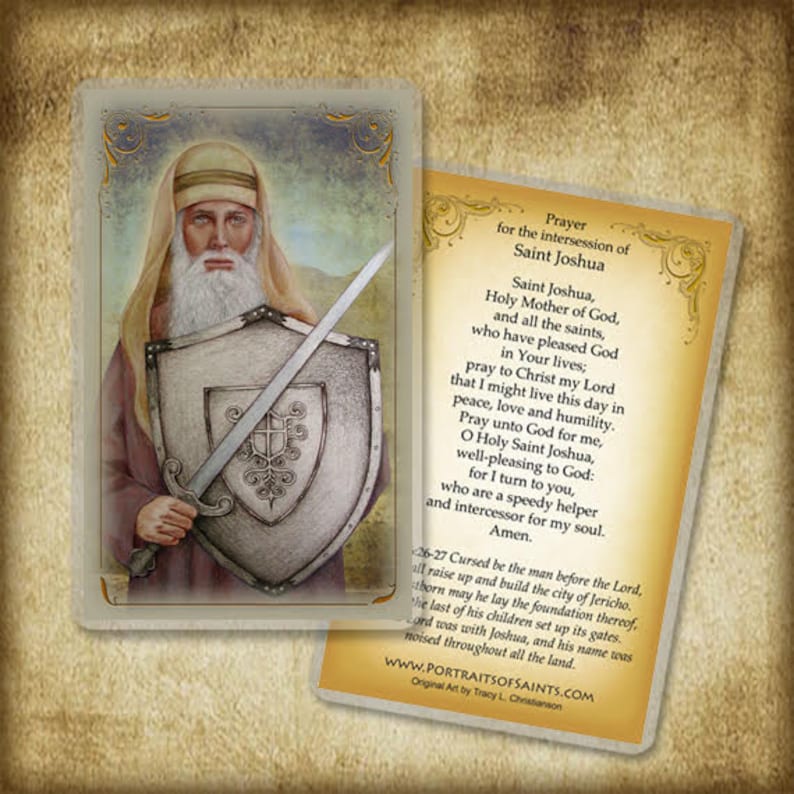St. Joshua Holy Card Saint Prayer Card | Etsy