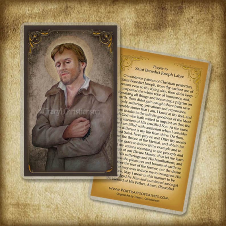 St. Benedict Joseph Labre Holy Card - Etsy