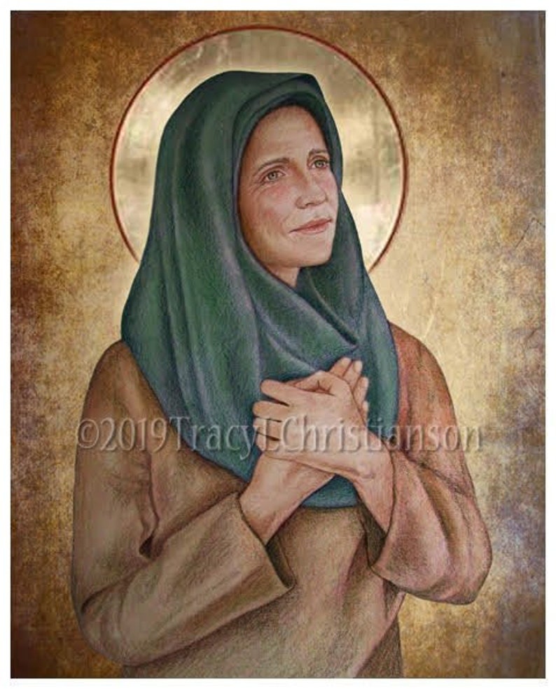 St. Hannah Catholic Fine Art Print Patron Saint of - Etsy