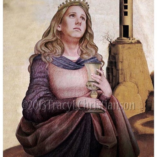 St. Anne Line Art Print Catholic Patron Saint of Converts - Etsy