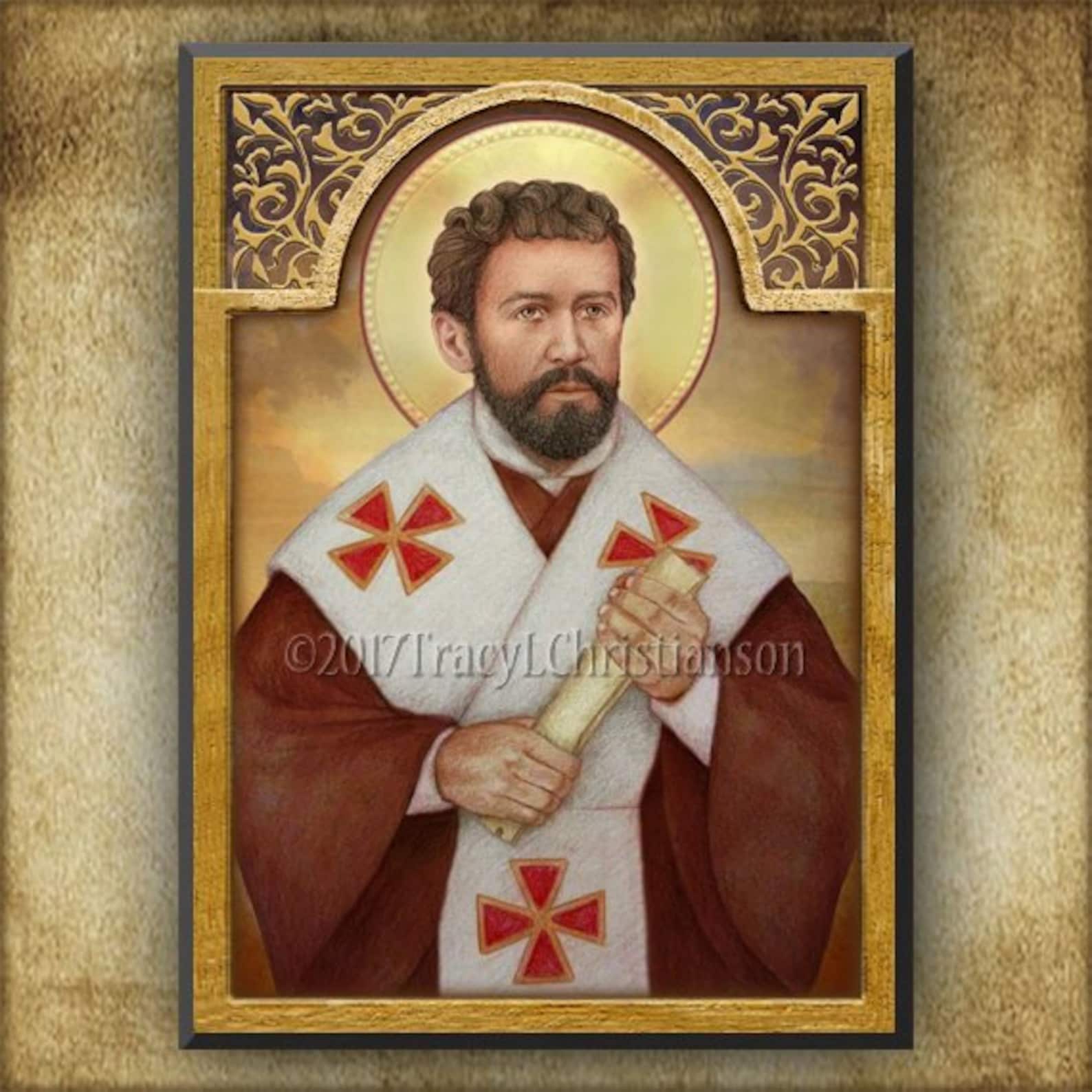 St. Timothy Wood Icon & Holy Card GIFT SET Catholic Patron | Etsy