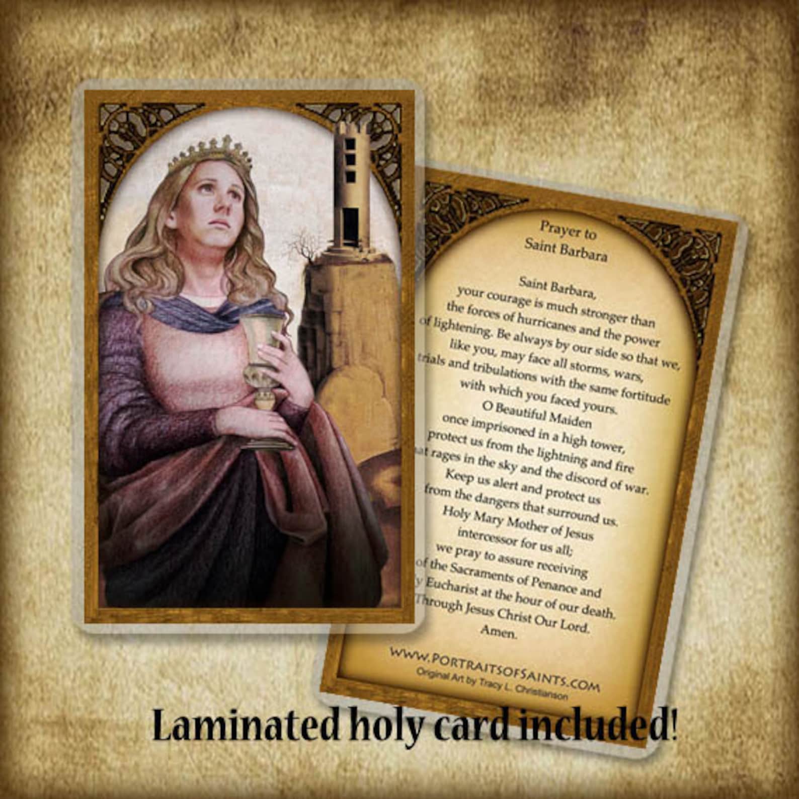 St. Barbara Plaque and Holy Card GIFT SET Patron Saint of - Etsy