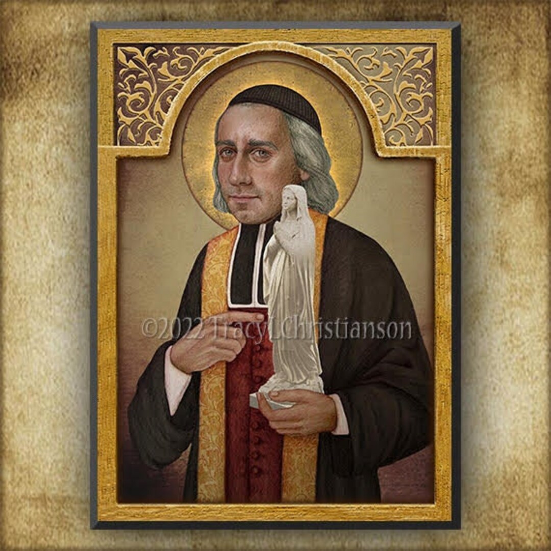 Bl. William Joseph Chaminade Wood Icon/wood Plaque & Holy Card GIFT SET ...