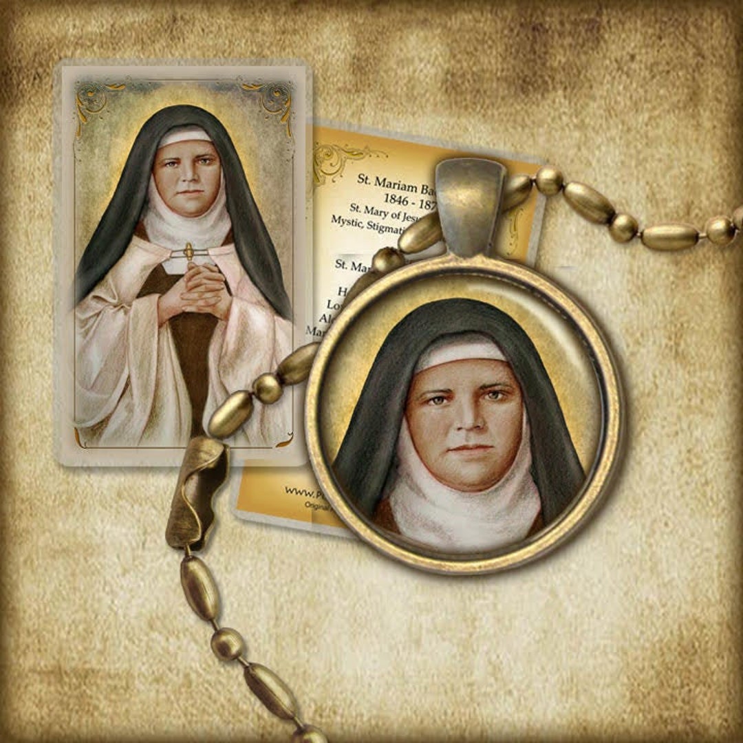 St. Mariam Baouardy Pendant and Holy Card GIFT SET for Those Who Suffer ...