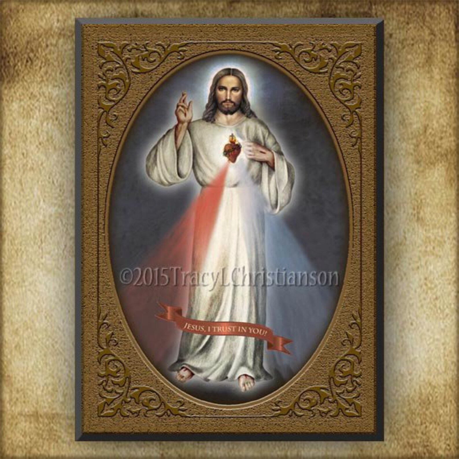 Divine Mercy Wood Icon & Holy Card GIFT SET for Easter a - Etsy