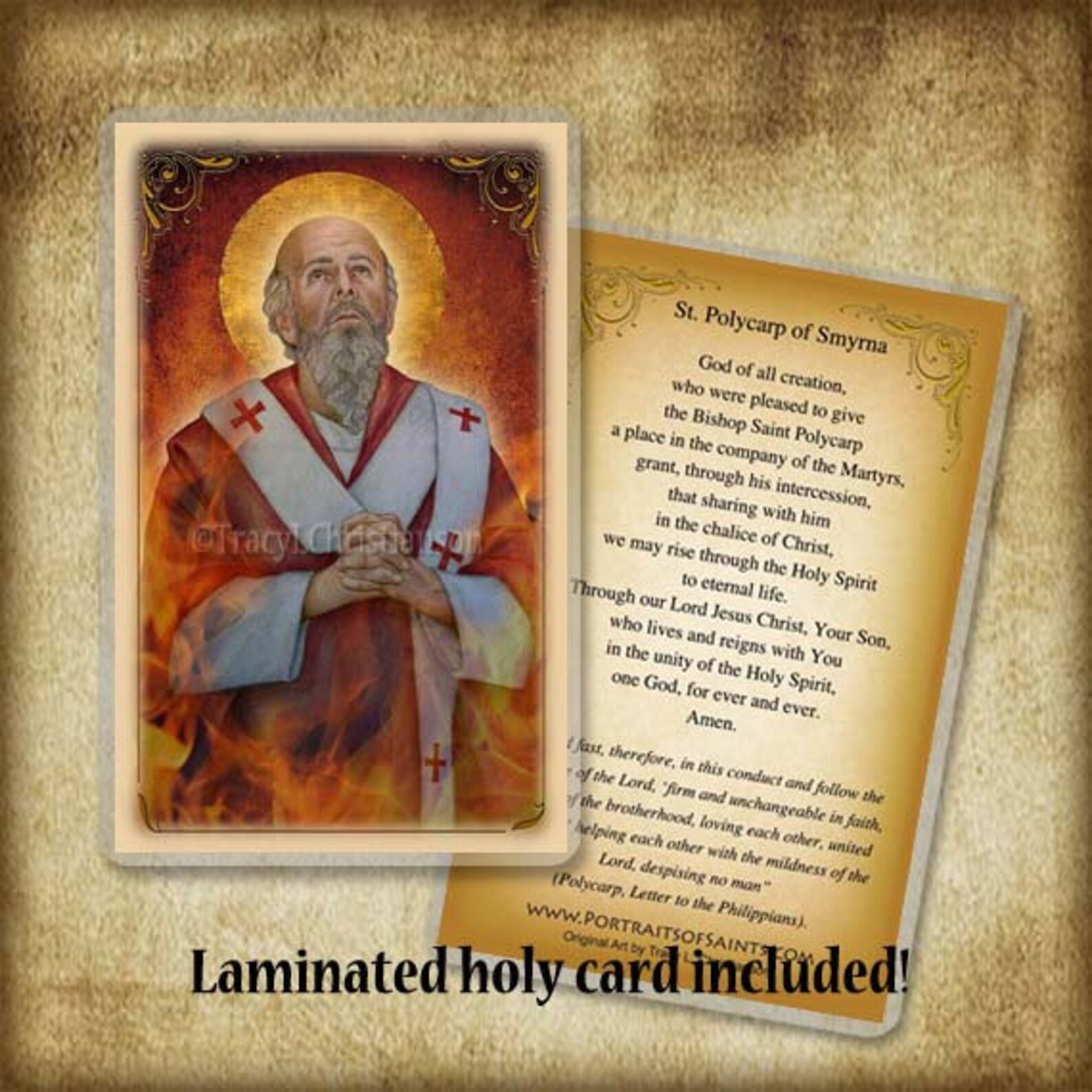 St. Polycarp Wood Icon & Holy Card GIFT SET Father of the - Etsy