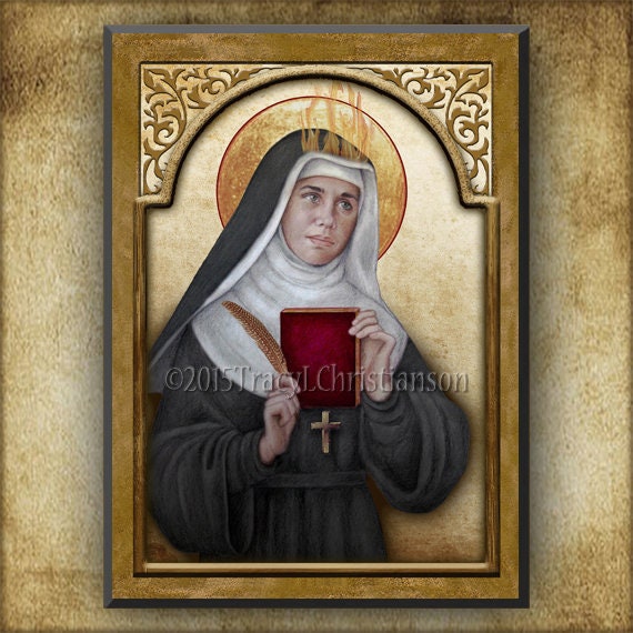 St. Hildegard of Bingen Plaque & Holy Card Gift Set Doctor | Etsy