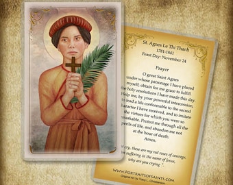 St Agnes Prayer Card - Etsy