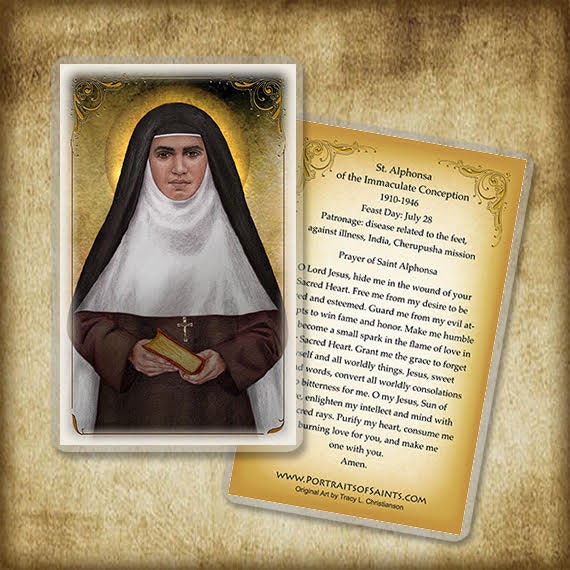 St. Alphonsa of the Immaculate Conception Holy Card Saint - Etsy