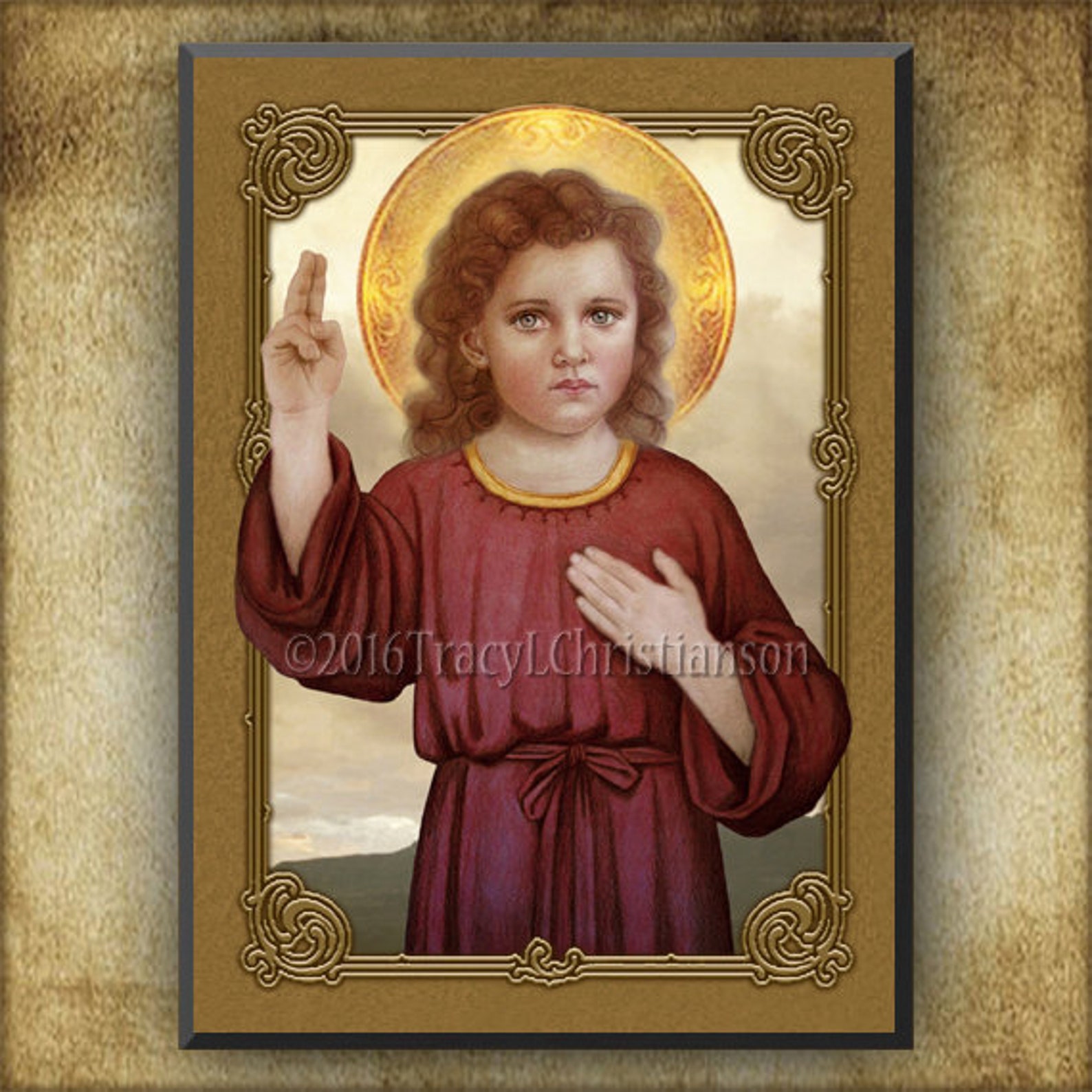 The Christ Child Wood Icon & Holy Card GIFT SET for a | Etsy