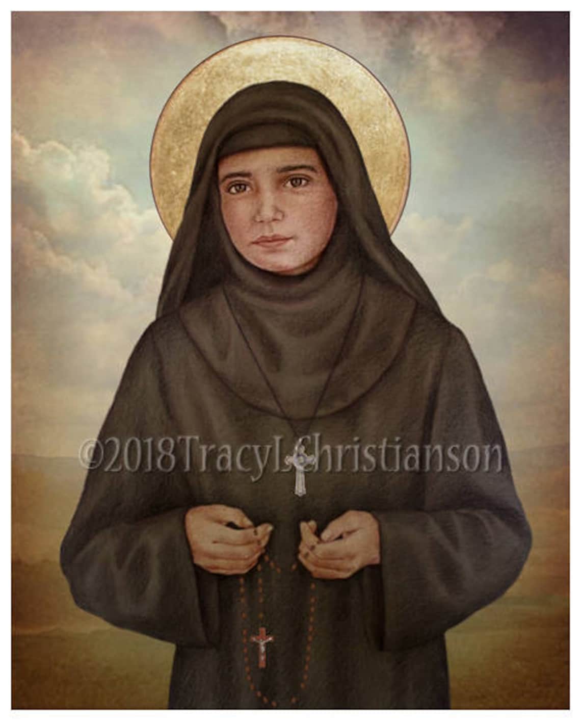 St. Rafqa Print Catholic Art Lebanese Maronite Nun | Etsy