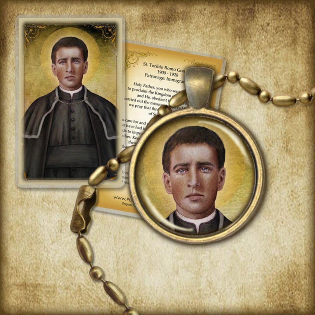 St. Toribio Romo Gonzalez Pendant and Holy Card GIFT SET Catholic ...